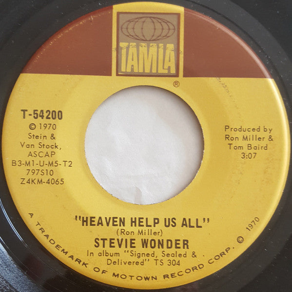 Stevie Wonder - Heaven Help Us All - Vinyl, 7", 45 RPM, Single ...